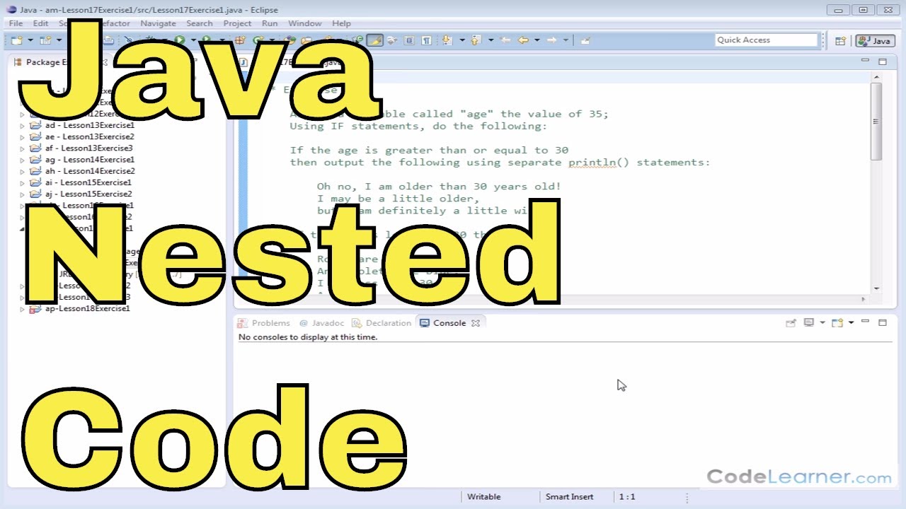 17x - Learn Java Code Blocks - Exercise 1