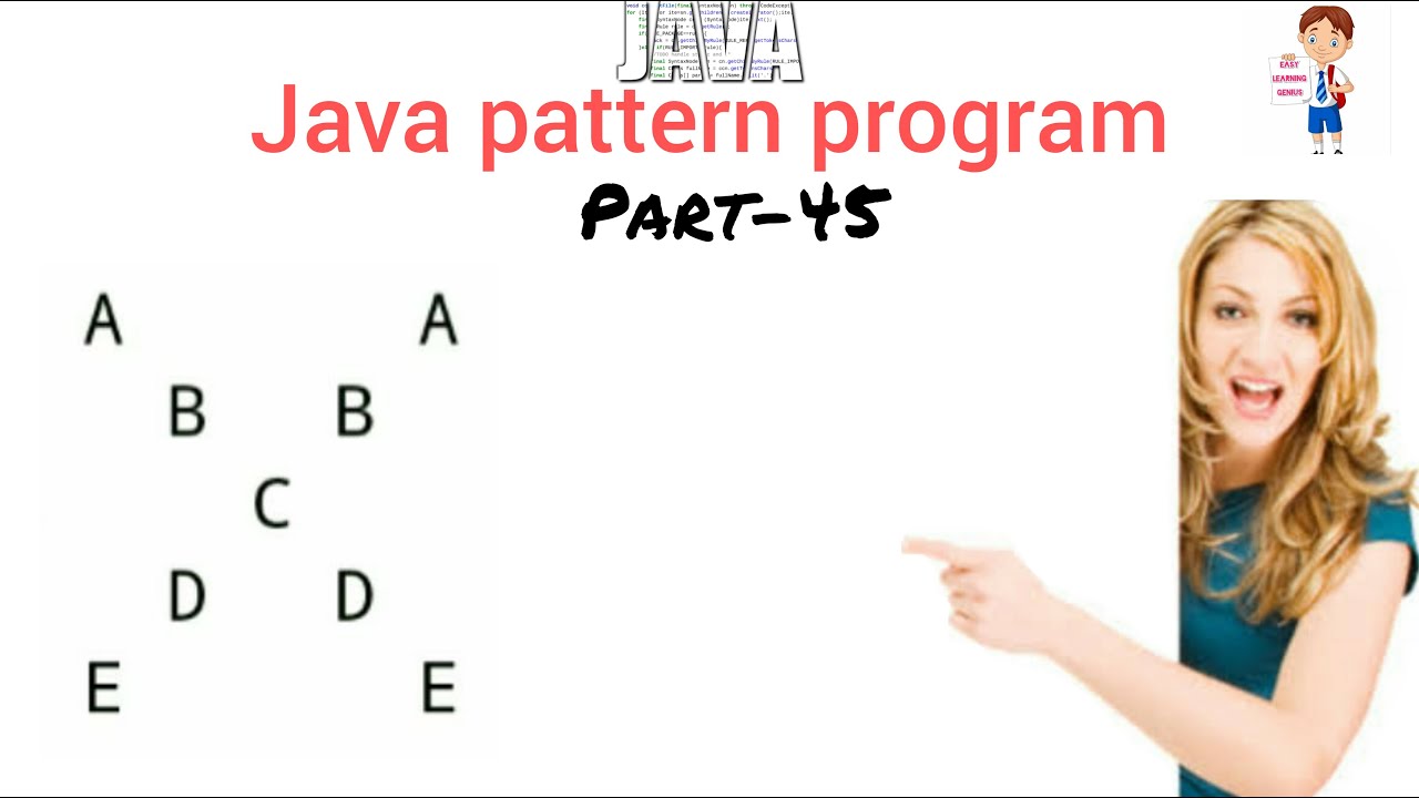Java pattern program part 45 Easy Learning Genius