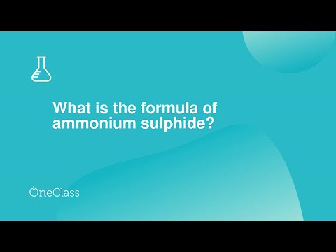 What is the formula of ammonium sulphide?