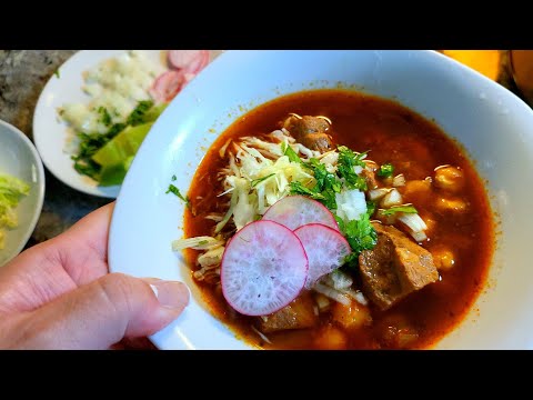 How to make The EASIEST Pozole Rojo | SLOW COOKER Pozole