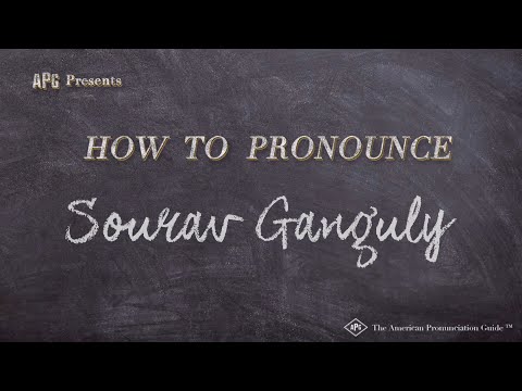 How to Pronounce Sourav Ganguly (Real Life Examples!)
