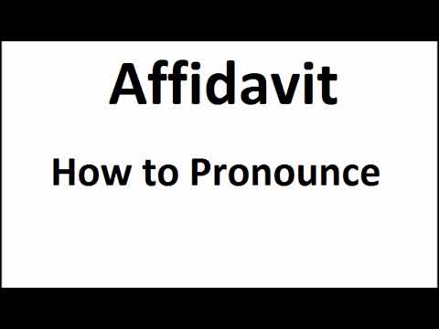 How to pronounce Affidavit||How to say Affidavit||Affidavit Pronunciation||ABDictionary