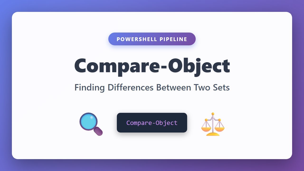 Compare-Object in PowerShell: Find Differences Between Two Sets | PowerShell Tutorial