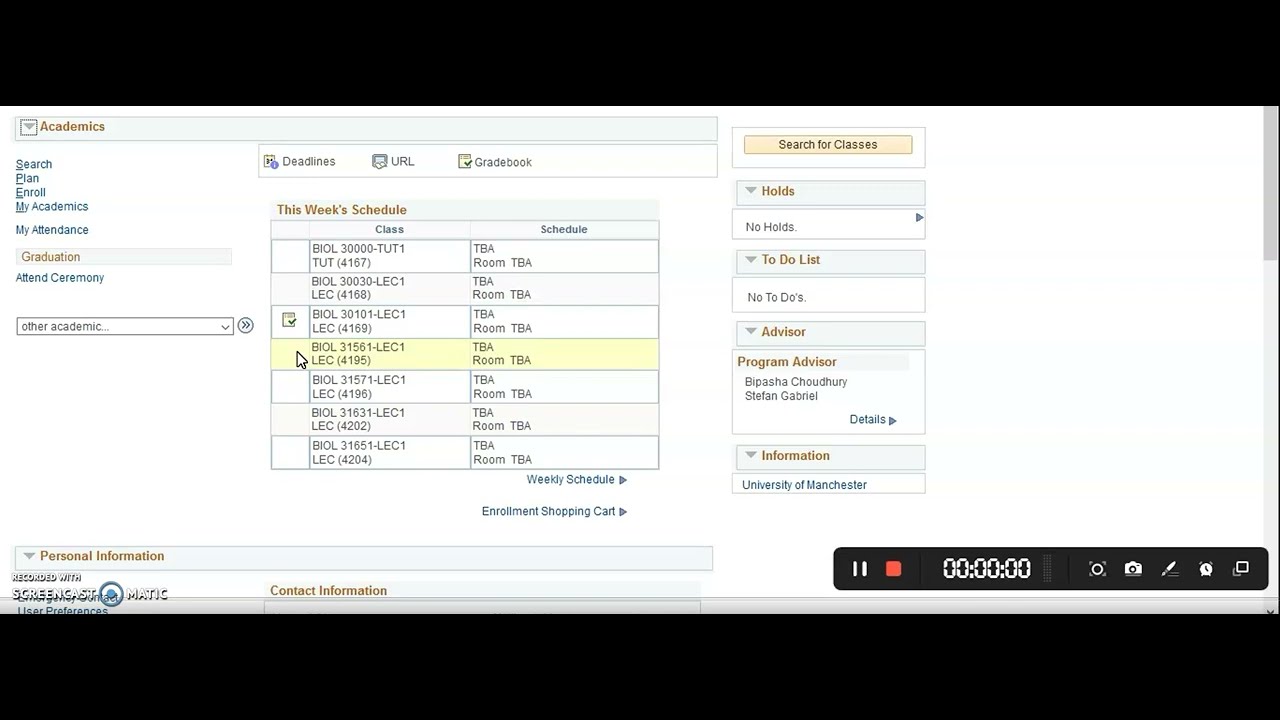 Course Unit Selection - Instruction Video