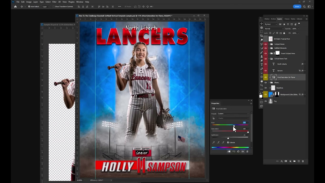 Demo Rise To The Challenge Vertical Baseball Softball - Game Changers by Shirk Photography