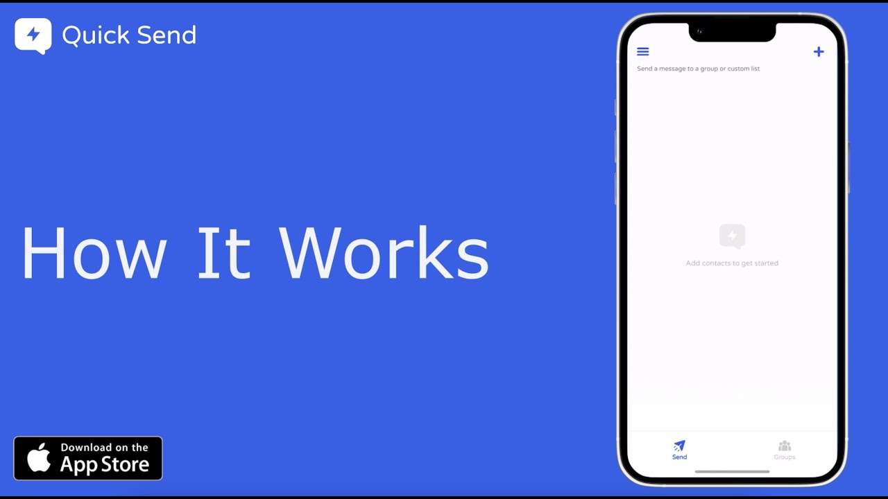 Quick Send Demo -  Mass Text Message App