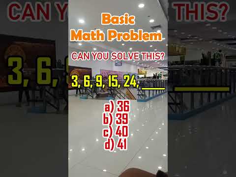 What is the next number in the following sequence?3, 6, 9, 15, 24, ____ a) 36 b) 39 c) 40 d) 41#Math