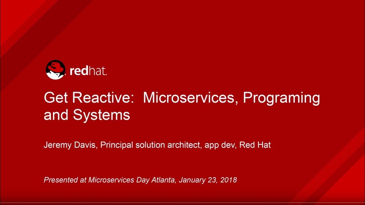 Get Reactive: Microservices, Programming and Systems