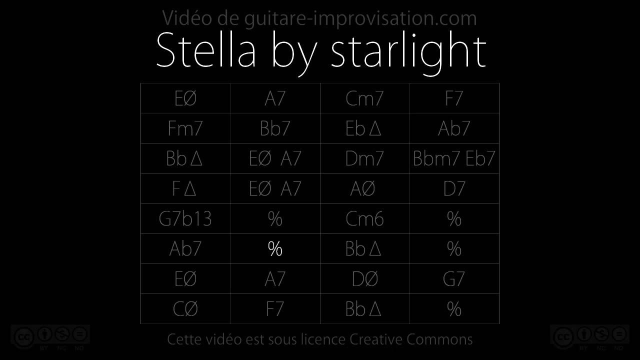 Stella by Starlight : Backing track