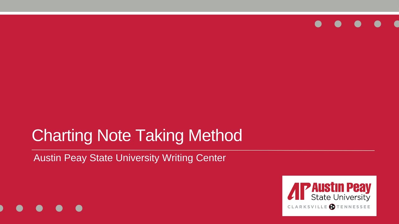 Charting Note Taking Method