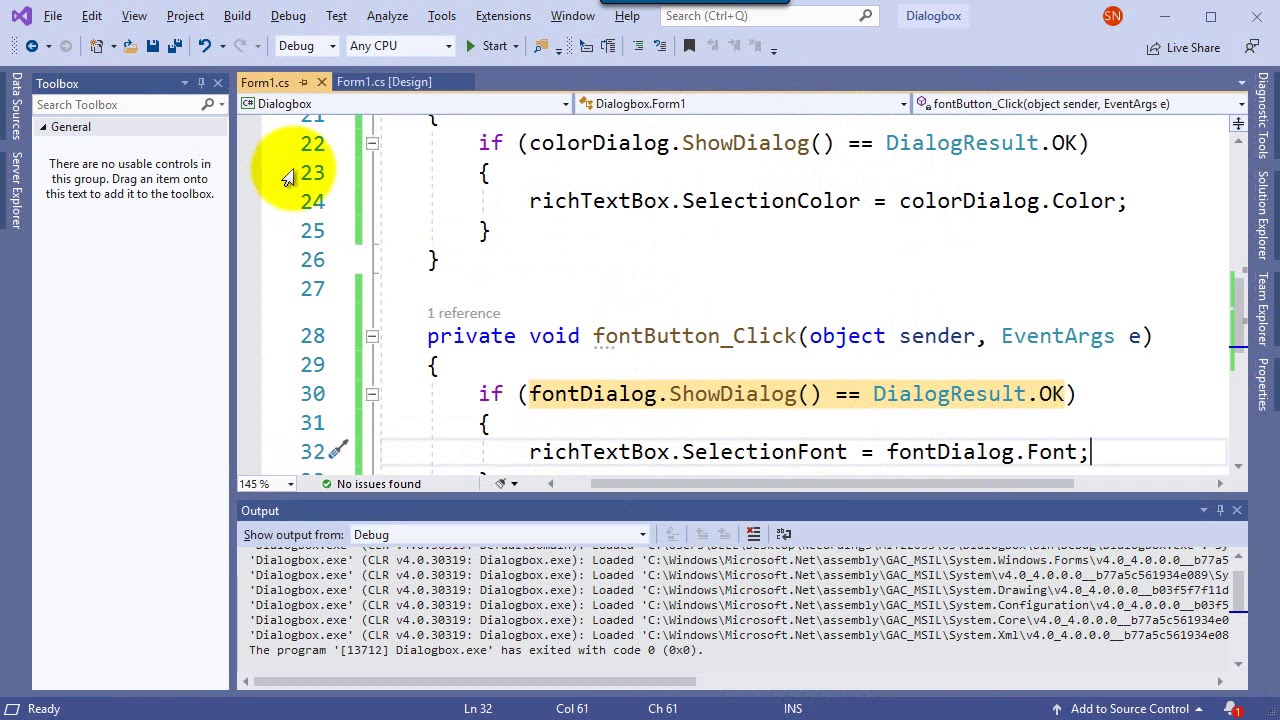Chapter 05 - 02 Font Dialogbox