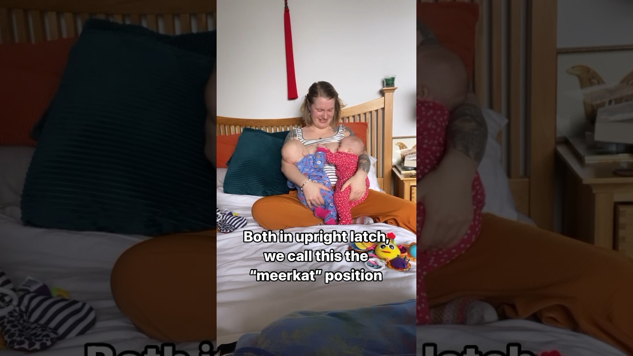 How to tandem breastfeed twins, in different positions! #tandembreastfeeding #twins
