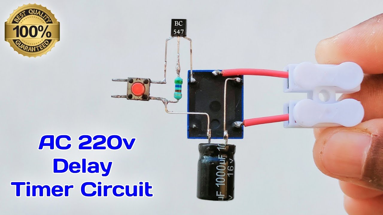 Time Delay Relay Circuit Using BC547 Trainsistor // Delay Off Timer Circuit // Simple Timer Circuit