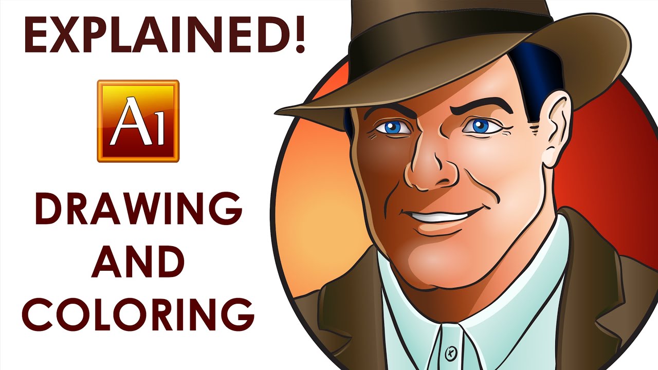 Adobe Illustrator Tutorial - How to Draw and Color a Character