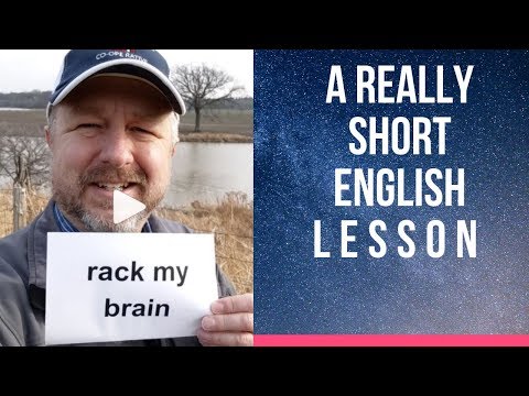 Meaning of RACK MY BRAIN and MY MIND WENT BLANK - A Really Short English Lesson with Subtitles