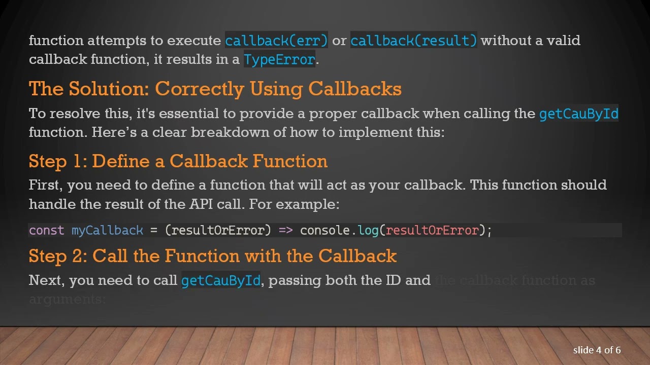 Understanding the TypeError in Node.js API Callbacks