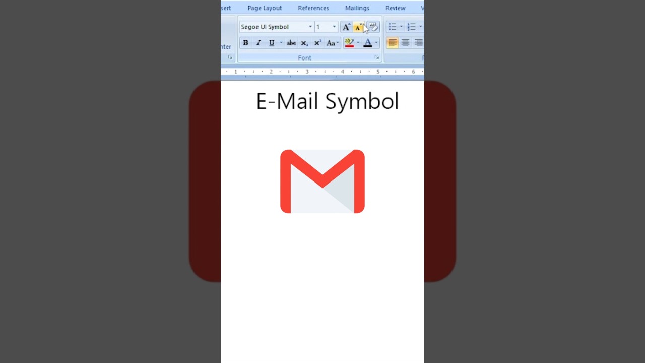 E-mail 📩 symbol in ms word shortcut key #symbols #email #logo #logodesignshortcutkeys