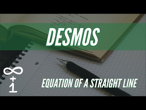 Find Equation of a Straight Line in Desmos