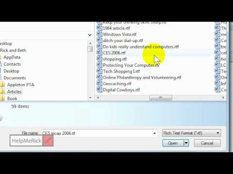 Easy File Management – Video Tip – HelpMeRick.com – Technology help for ...
