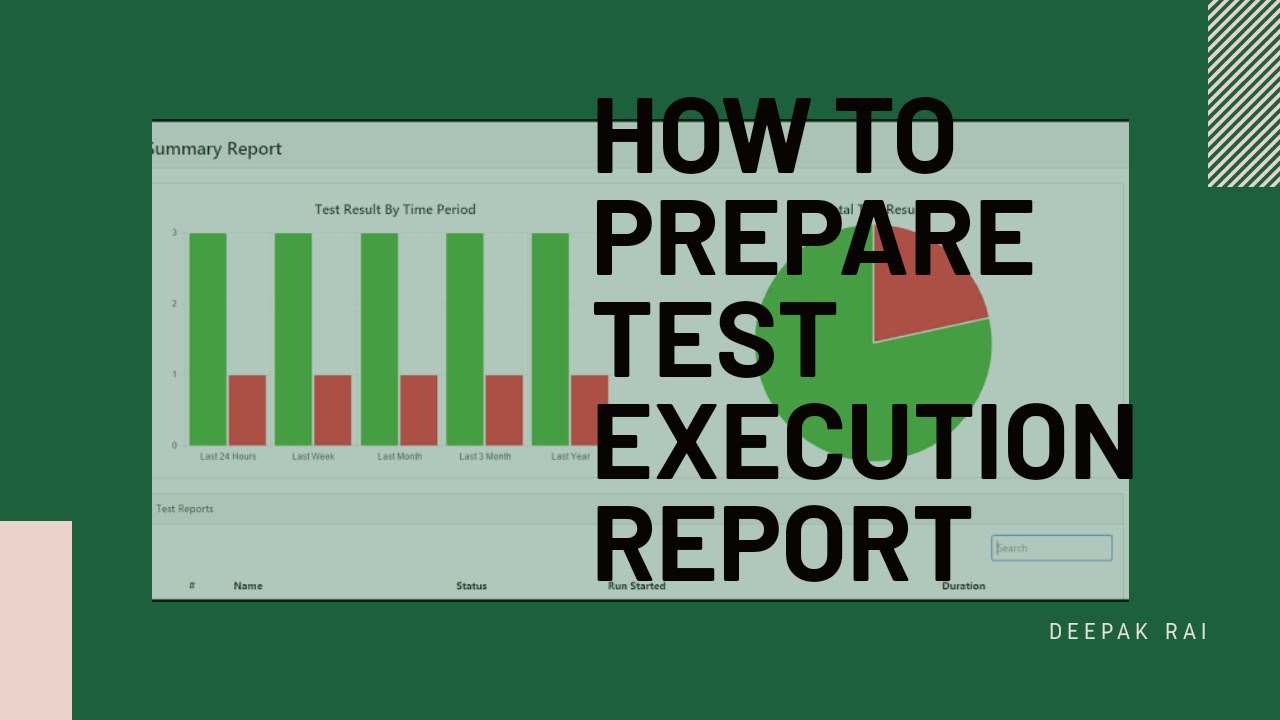 How to Prepare Test Execution Report