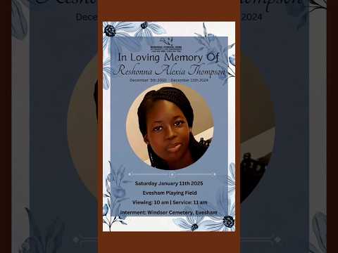 Reshonna Alexia Thompson | Funeral Announcement #Obituaries #svg #ObituariesSVG #StVincent