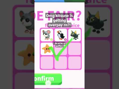 W/F/L kitsune is getting overpay rn!?๐ #adoptme #roblox #robloxadoptme #trading #adoptmetrading