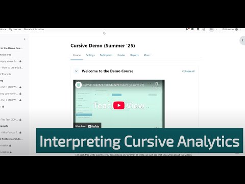 Interpreting Cursive Analytics