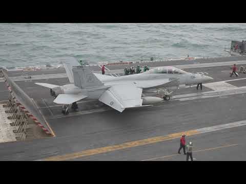 Flight Operations aboard USS John C. Stennis in the Arabian Gulf