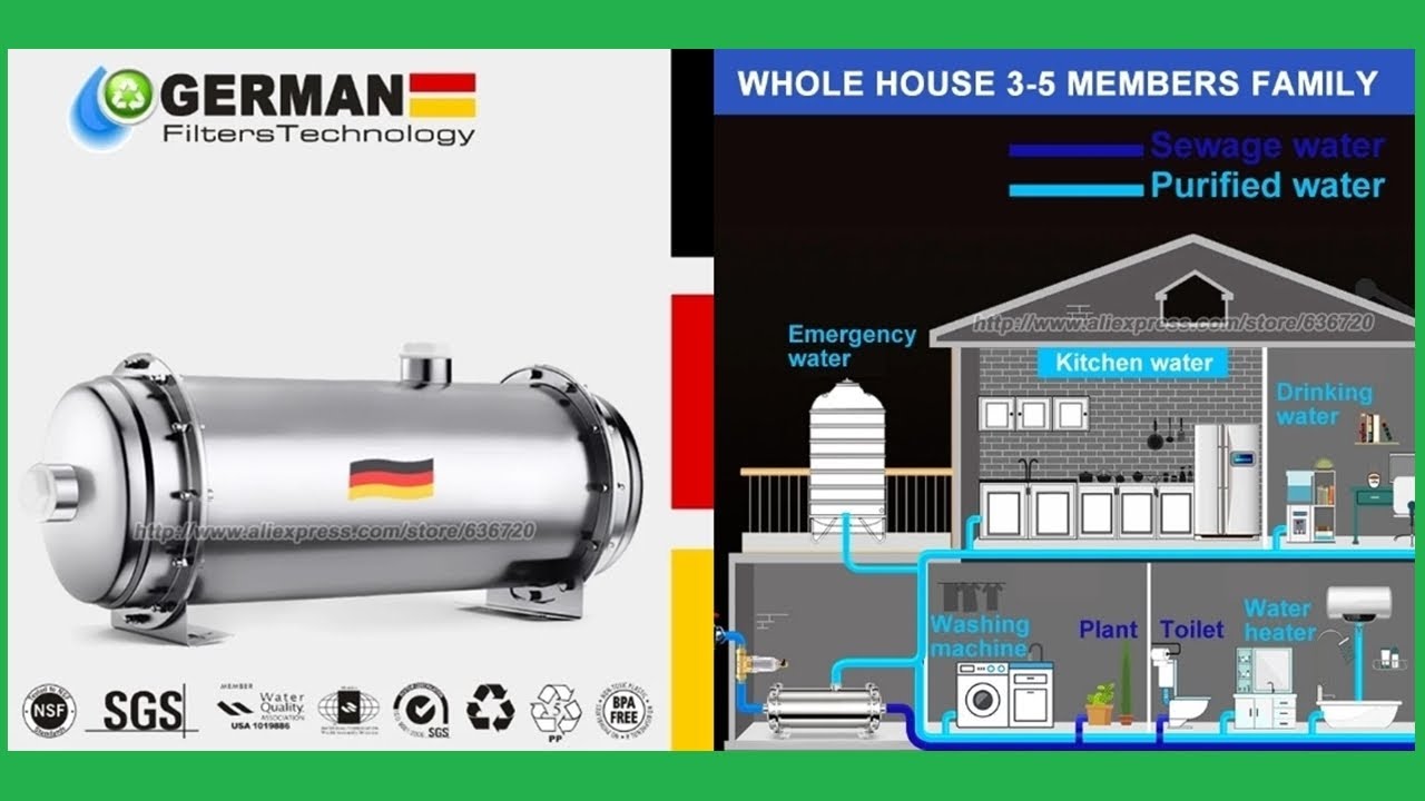 Kitchen Drink 304 Stainless Steel water filter system PVDF Ultrafiltration Purifier 3000L