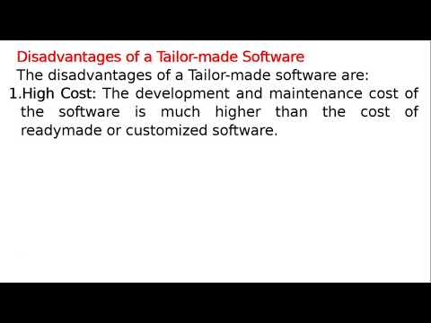 Disadvantages of a Tailor-made Software