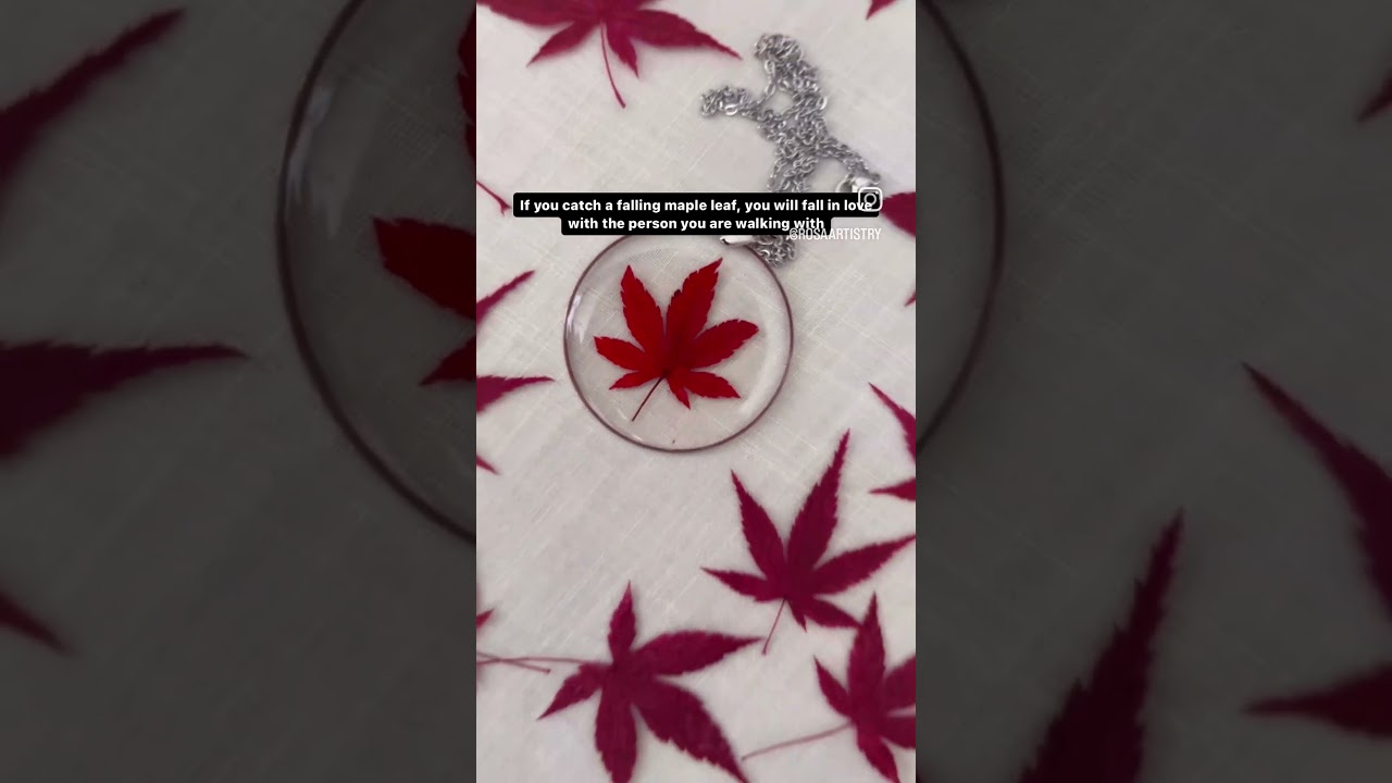 Red Maple leaf preserved ❤️🍁 #red #mapple #leaves #leaf #flowers #instagram #resinart #resin #art