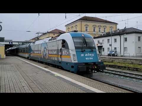 Bahnvideo ALEX Abfahrt mit BR183 004 in Regensburg am 2021/08/18