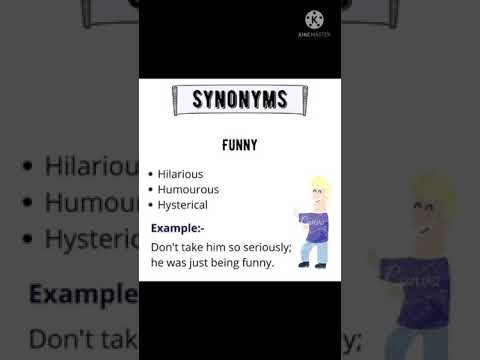 other way to say funny,synonyms of funny,English vocabulary,English communication,prudence satisfyou
