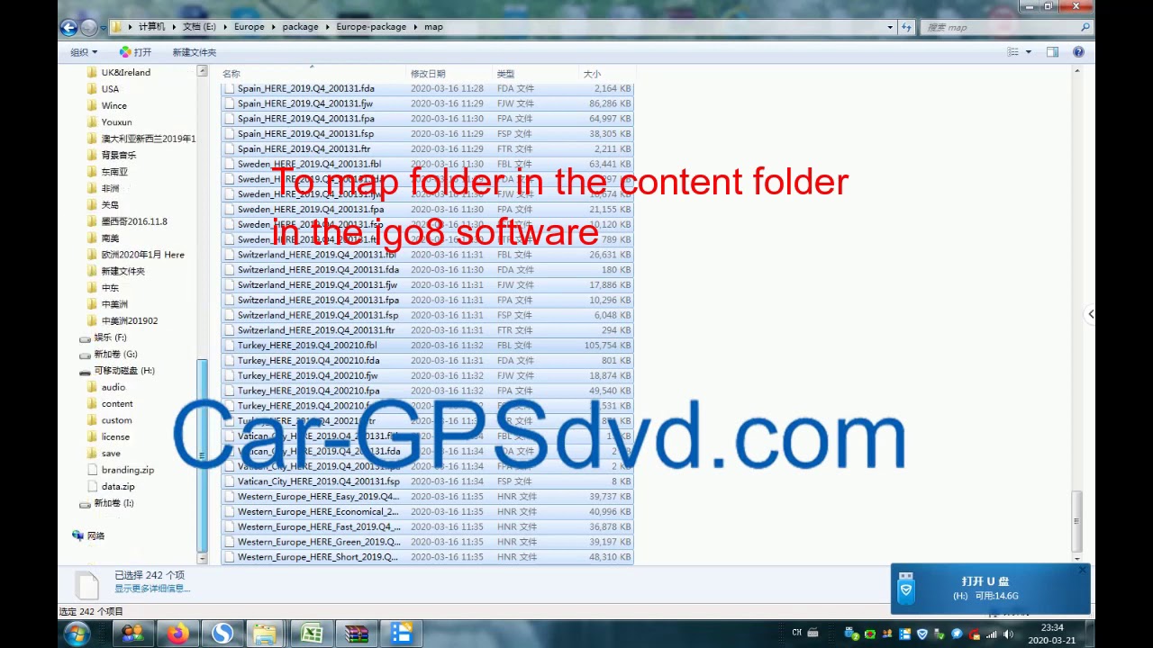 update or add map data into igo8 software