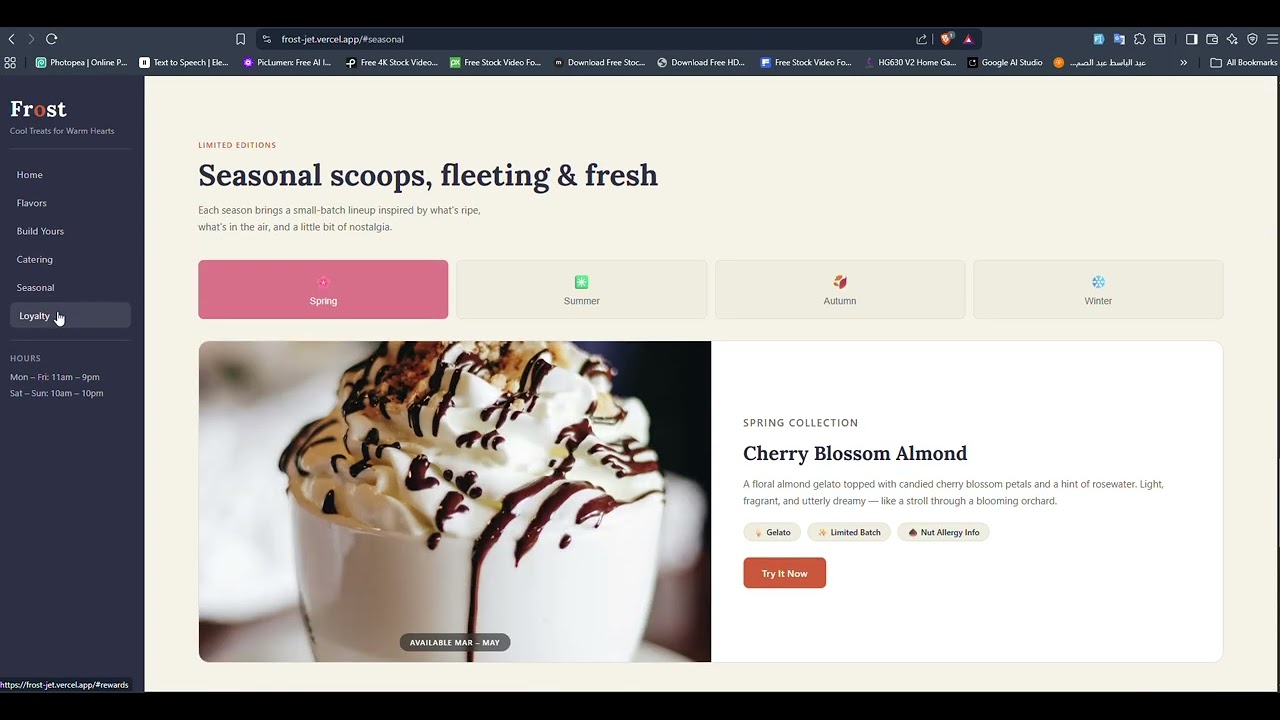 Frost Ice Cream Website 🍦 | Modern UI/UX Design | HTML CSS JavaScript Project