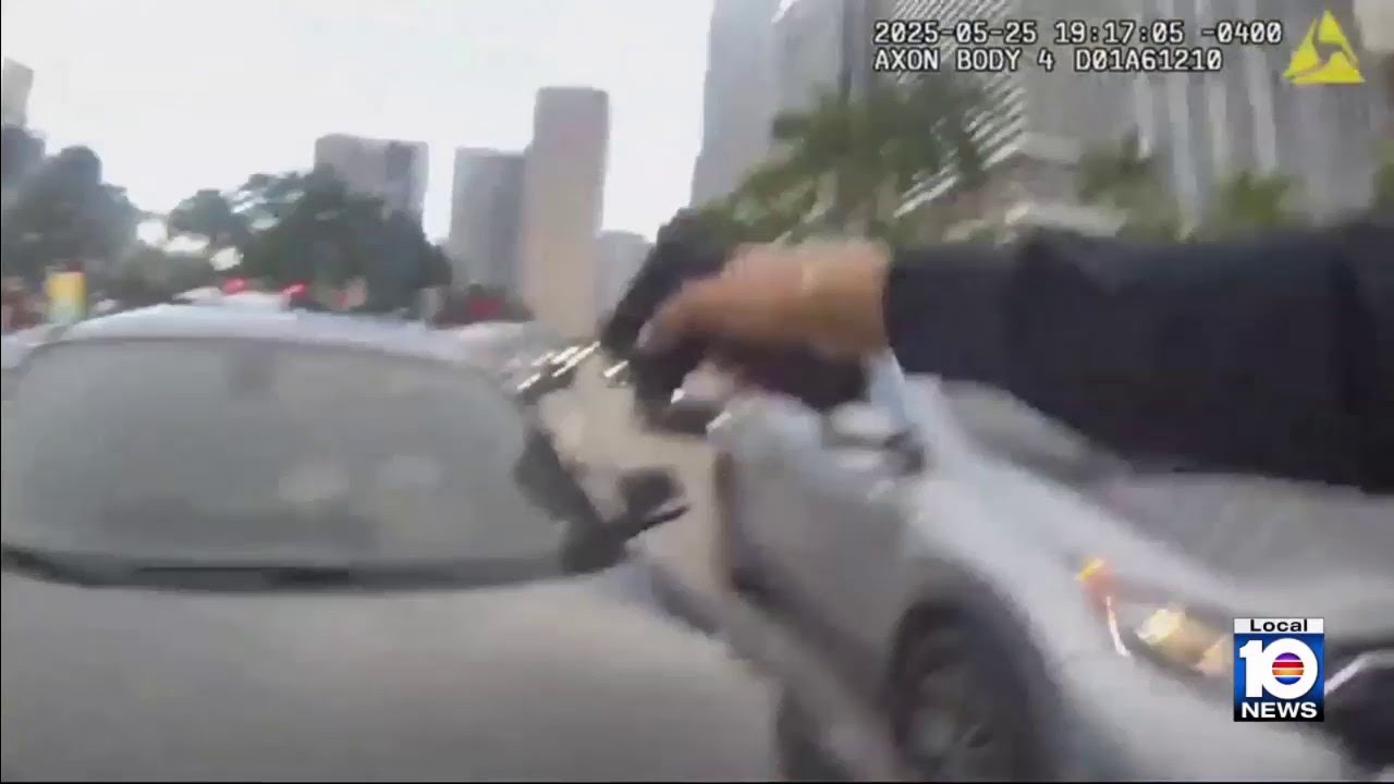 Body camera footage shows Miami officer open fire on driver