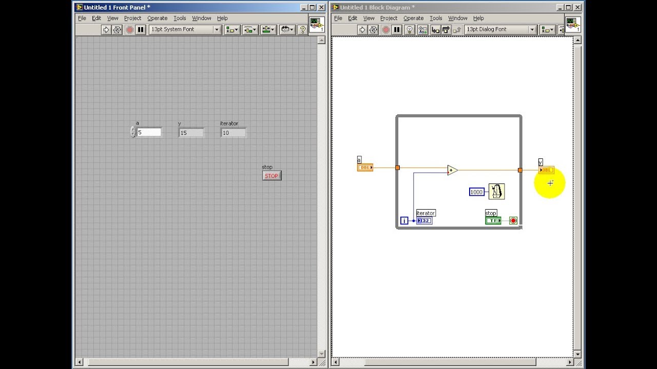 LabVIEW essential programming structures: While-loop