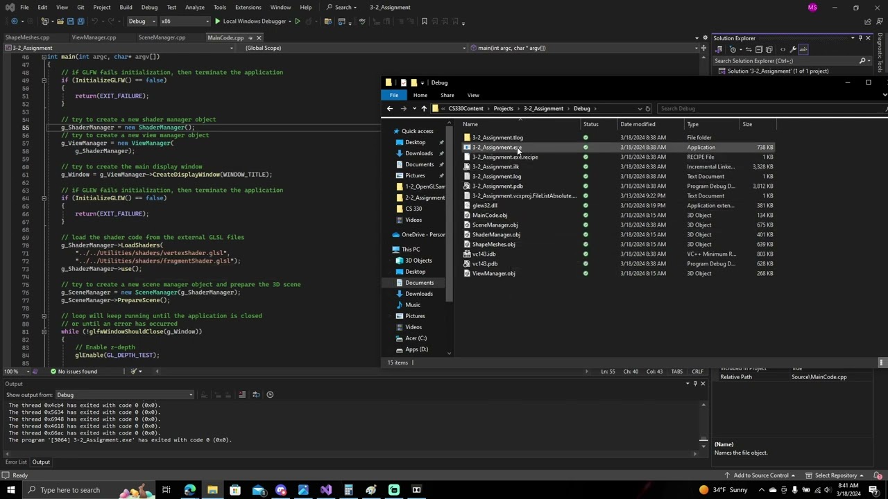 CS330: Executable Isn't Working