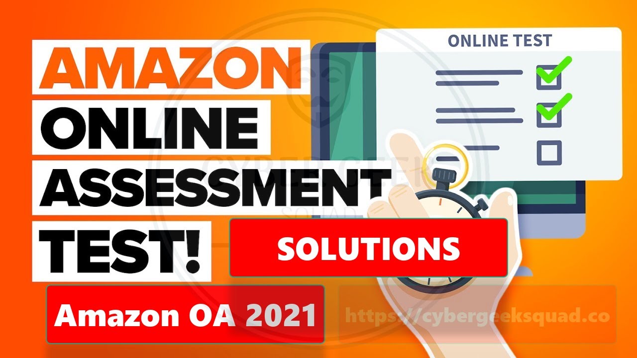 AMAZON OA 2021 | Amazon Online Assessment Questions Solution 2021