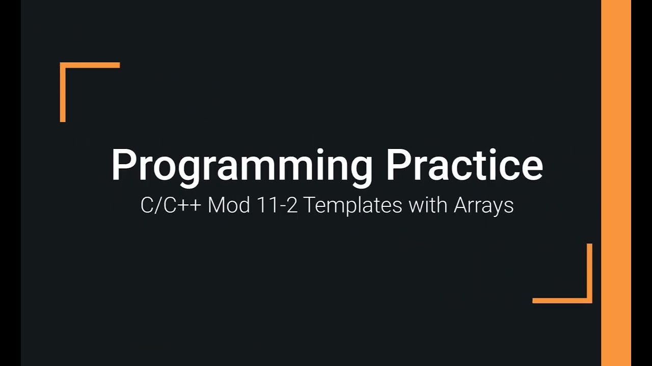 C++ Programming Examples 11-2 Templates with Arrays