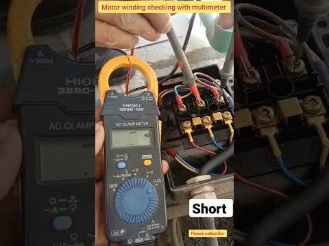 Using a multimeter to check the windings of a motor .. #SPENDINGELECTRICALTIPS