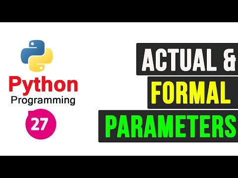 Python Programming Tutorial - Function types,actual and formal parameters