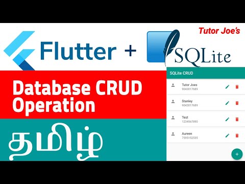 Learn Flutter SQLite Database Tutorial | CRUD Operations in தமிழ் 2022 | Flutter sqflite ...