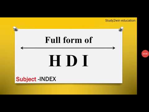 HDI ka full form | Full form of HDI in English | Subject - INDEX