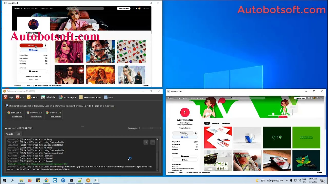 Auto follow users on Behance - Behance Auto Tool - Mass follow users on Behance