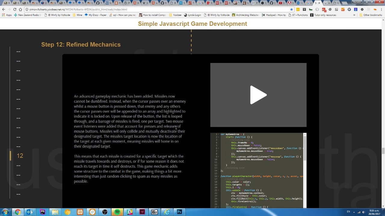 Simple Javascript Game Development - Simon Folkerts