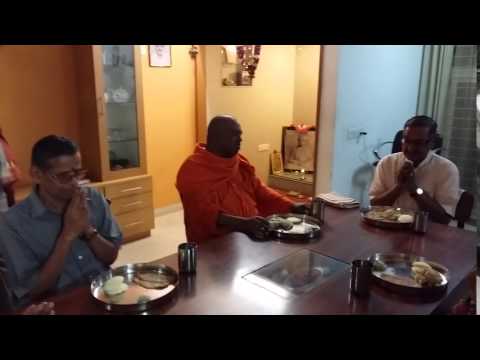 Dinner with Swamy Raghaveshananda ji at our Home