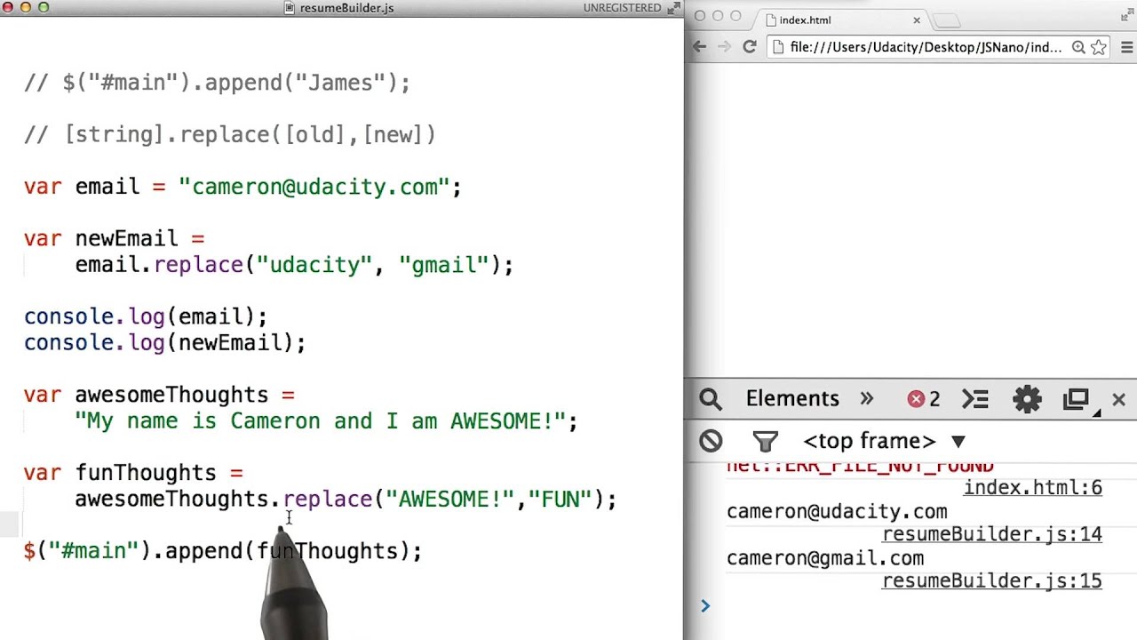 string.replace() Solution - JavaScript Basics