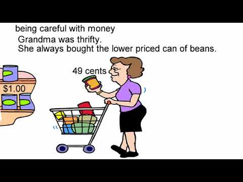 thrifty meaning | Vocabulary for Kids | Children's Dictionary | Learn English Vocabulary