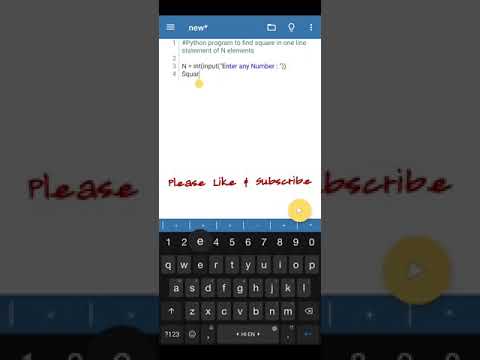 Python program to print square of N numbers using List Comprehension | Python Code | Python Tech
